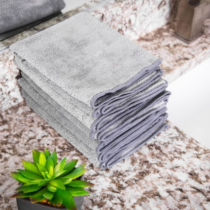 16”x24” Microfiber Towel – Large Microfiber Cleaning Cloth | Black ...