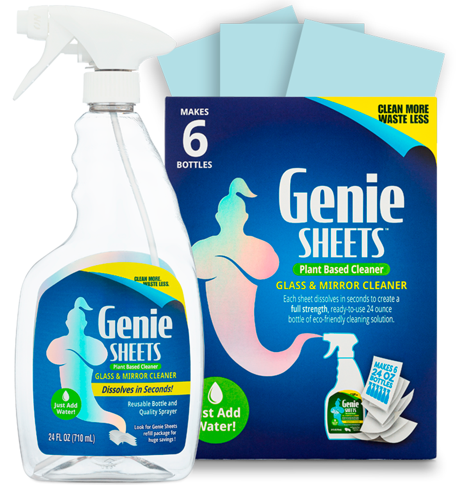 Genie Sheets - Glass Cleaning Sheets - 6 per pack with bottle ...
