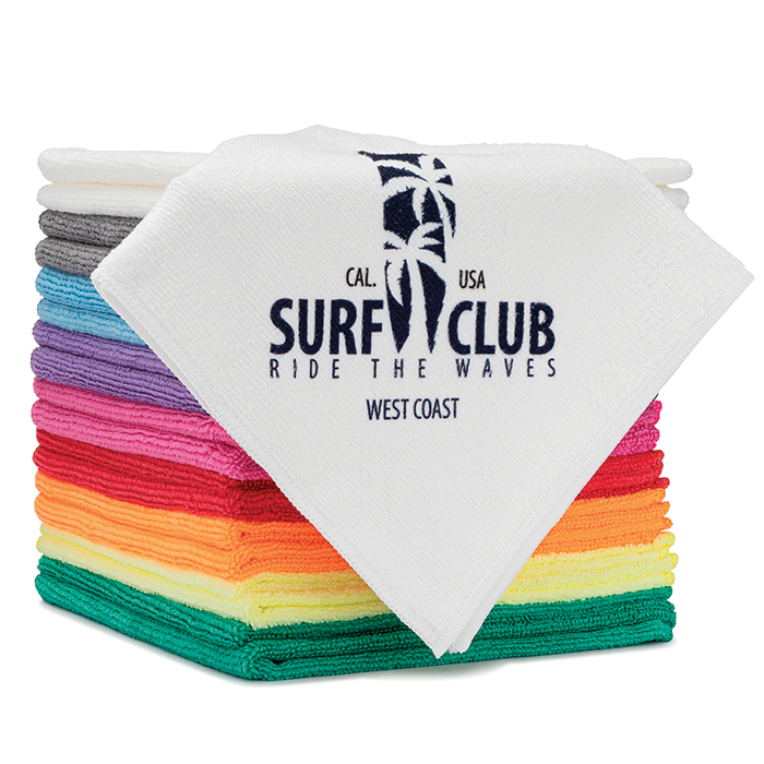 Printed 16x16 All Purpose Microfiber Towel | Custom Printed Cloths ...