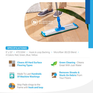 Color Coded Wet Mop Pad | Microfiber Wet Floor Cleaning Mops ...