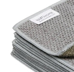 Microfiber Dish Cloths With Scrubber - 12 Pack (Scratch Free ...