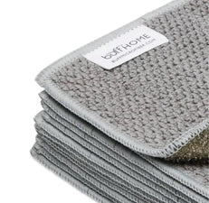 Microfiber Dish Cloths With Scrubber - 12 Pack (Scratch Free ...